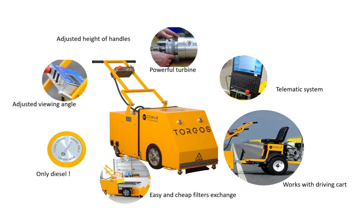 Road dryer for pavement drying and cleaning - Cemar - Cemar